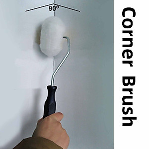 Corner Edger Paint Roller for Drywall Mud and Paint Application,Corner Roller Kits Including Frame & Sleeve,3 Pieces