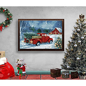 Eiazuiks Paint by Number for Adults. Christmas Paint by Numbers for Adults Beginner Drawing Paintwork with 3 Paintbrushes Paint Canvas Oil Painting Christmas Tree 16” x 20”