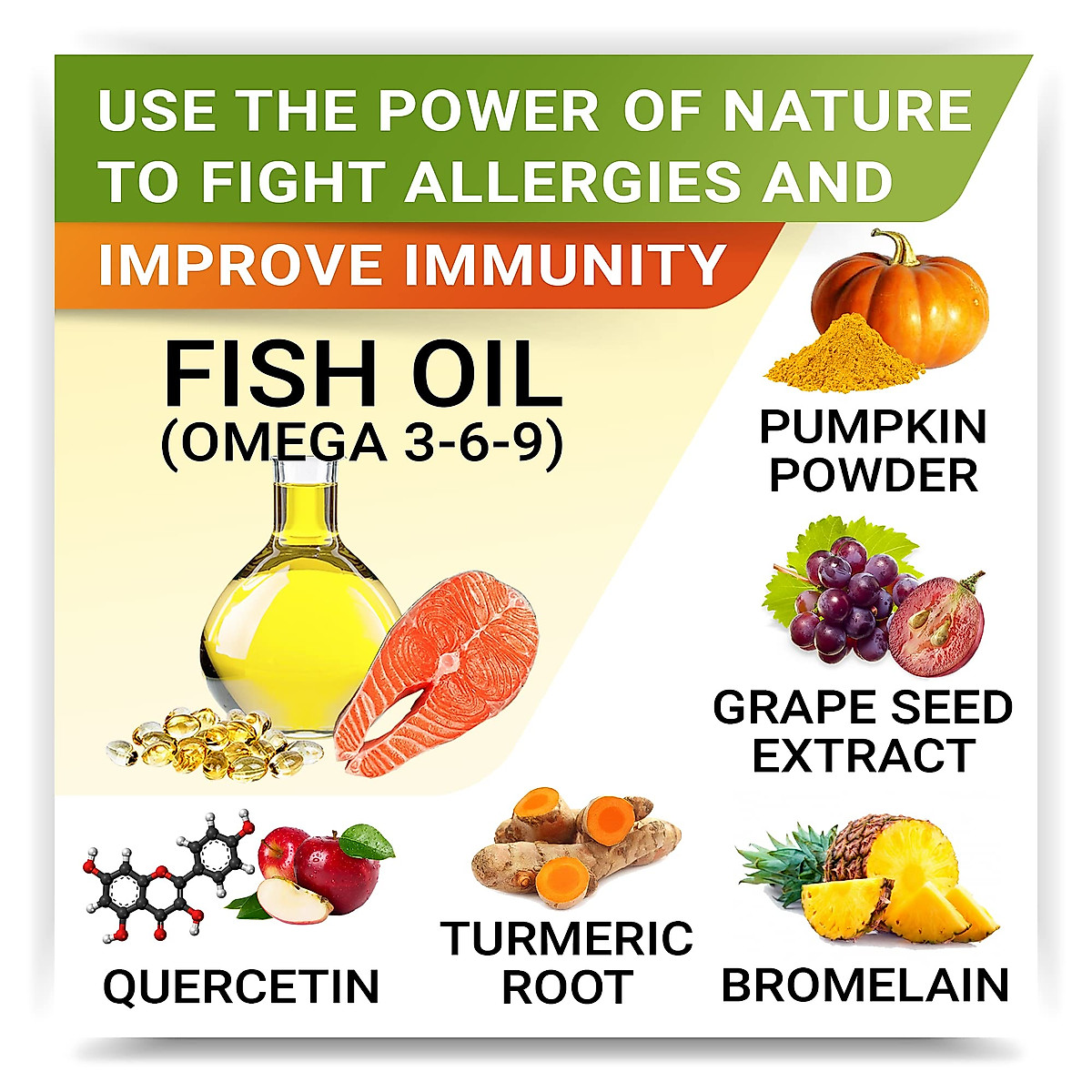 Allergy Relief + Omega 3 Dogs Bundle - Itchy Skin Treatment + Allergy & Itch Relief Skin&Coat Supplement - Omega3 & Pumpkin - Dog Itch Relief - 300 Chews - Peanut Butter + Chicken Flavor - Made in USA