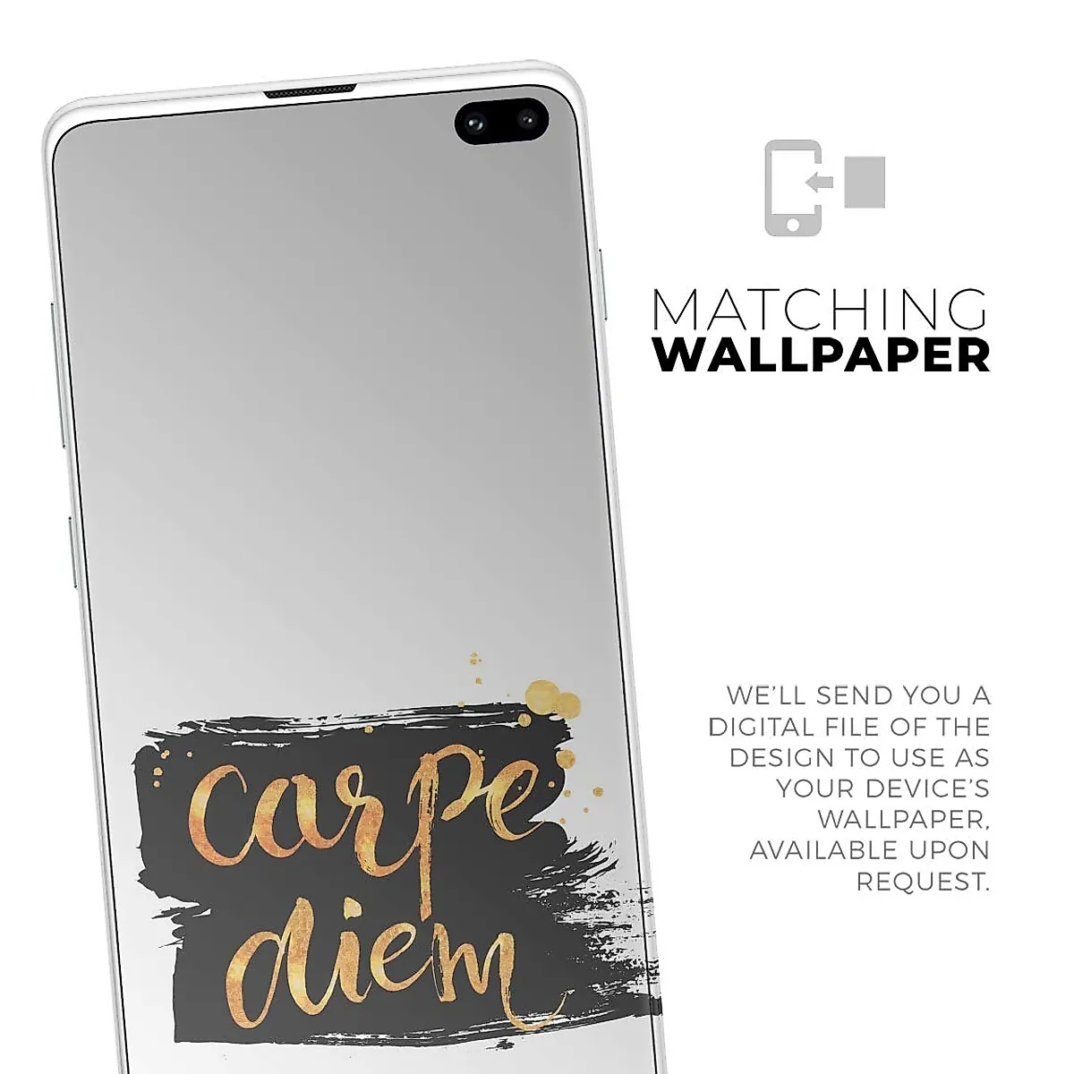 DesignSkinz Lux Carpe Diem Protective Vinyl Decal Wrap Skin Cover Compatible with The Samsung Galaxy S20 (Screen Trim & Back Glass Skin)