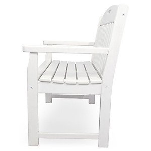 Trex Outdoor Furniture TXB48CW 48-Inch Yacht Club Bench, Classic White