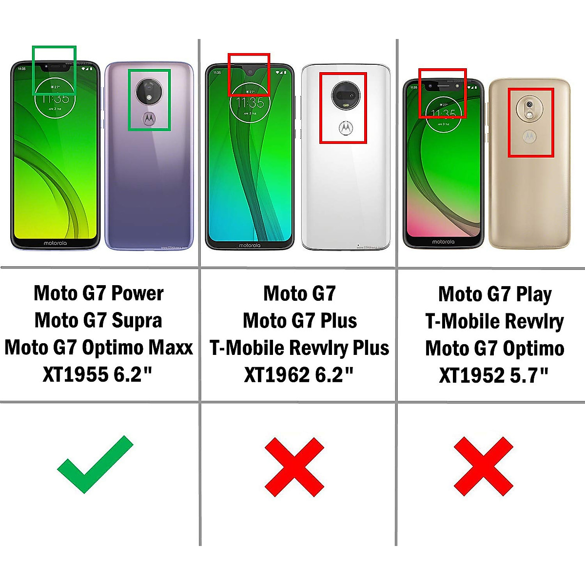 PUSHIMEI Moto G7 Power/Supra/Optimo Maxx Case, Soft TPU Crystal Clear Anti-Shock Protective Cover