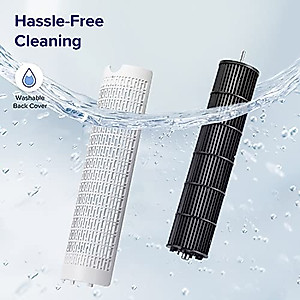LEVOIT Tower Fan for Bedroom, 25ft/s Velocity 28dB Cooling Fan, Bladeless and 90° Oscillating Fan with 5 Speeds, 4 Modes, 12H Timer, Standing Fan for Home, White, Classic 36'