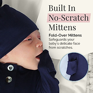 Stroller Society Baby Gowns, Knotted Gown Baby Newborn, Baby Gowns, Baby Boy, Newborn Boy Clothes, Newborn Sleeper Gown, Navy Blue