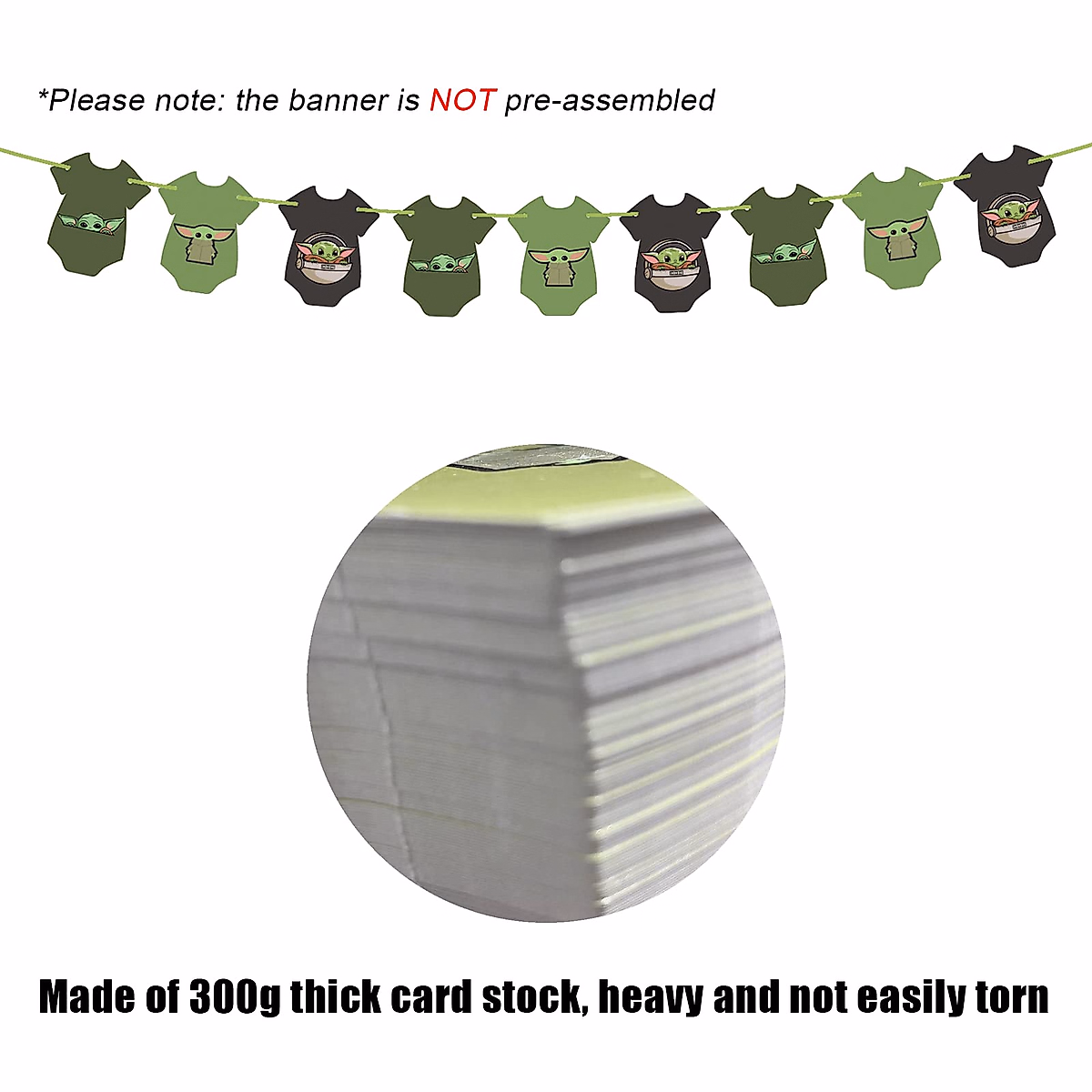 17 Pcs Yoda Baby Shower Decorations Set