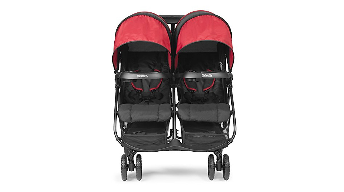Kolcraft Cloud Plus Lightweight Double Stroller - Red/Black