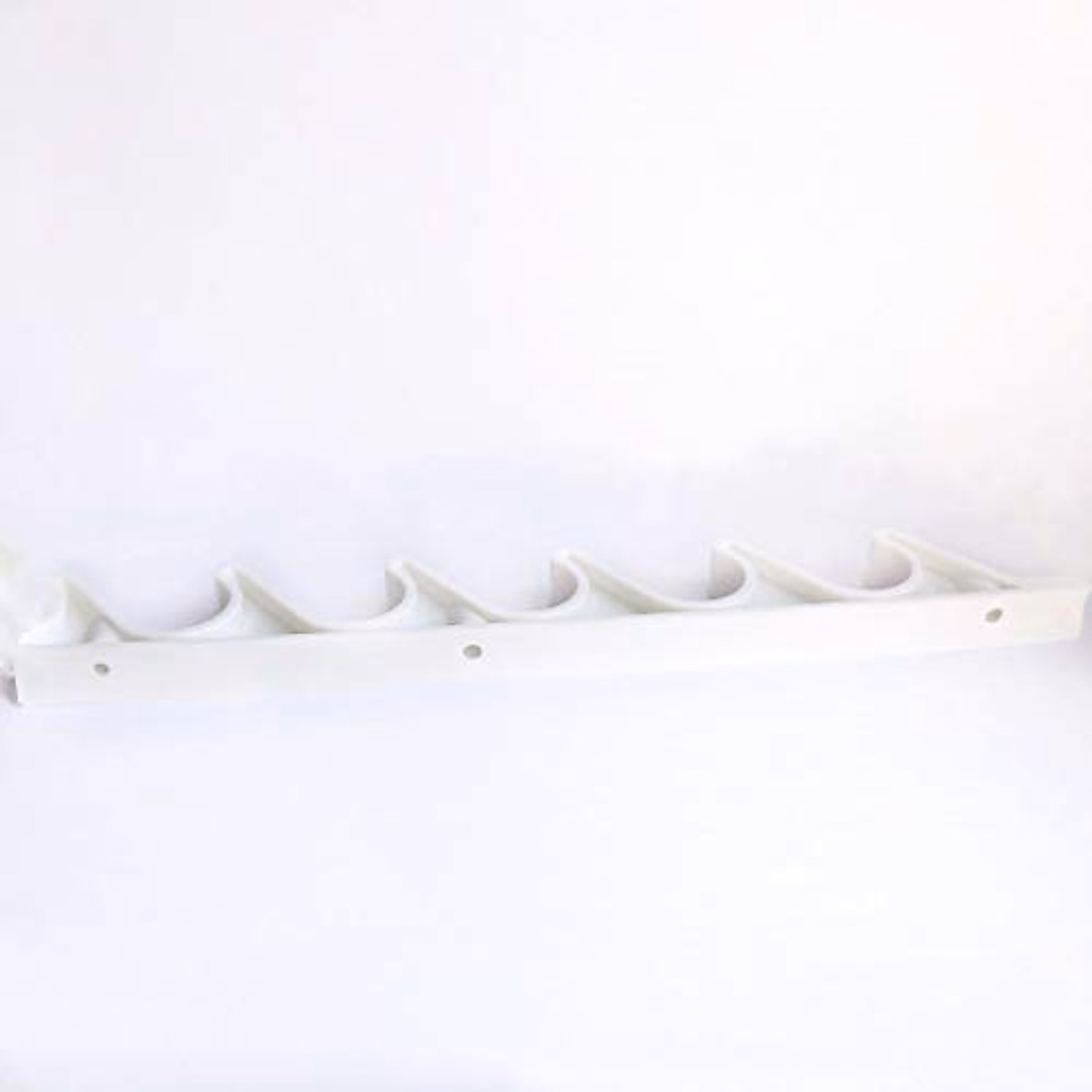 2 pcs 6 Position Nylon White Adjustment Brackets for Patio Outdoor Lawn Yard Furniture or Chaise Lounges, Replacement, Back Support, Back-Height Multi Position Adjuster 10 5/8" L x 5/8" W