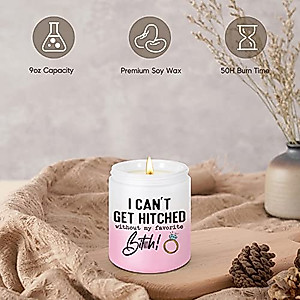 GSPY Candles, Bridesmaid Proposal Gifts, Funny Bridesmaid Gifts - Bridesmaid Candle Gift - I Can’t Get Hitched Without - Maid of Honor Proposal Gifts, Matron of Honor Gifts, Bridesmaids Gifts