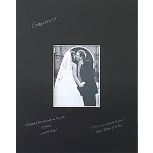 16x20 Black Signature and Autograph Picture Mat for 8x10 Picture. Weddings, Baby Showers, Reunions