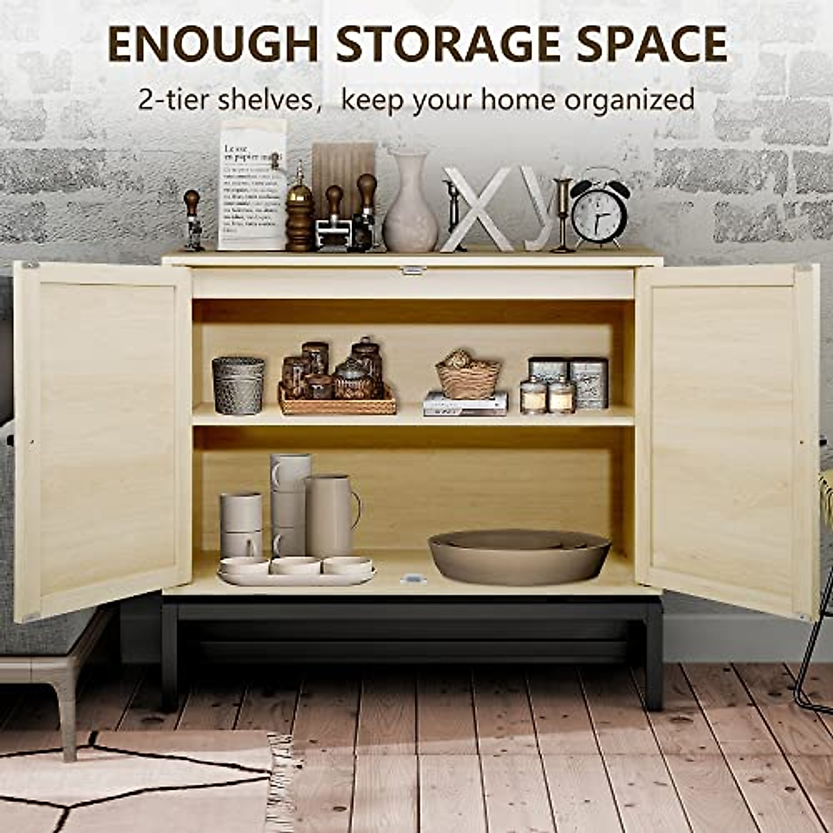 AWQM W36864701 Rattan Cabinet, Natural