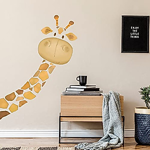 Wall Decals Cute Giraffe Room Decor TV Wall Decor Animals Lover Gift Idea Cute Animal Wall Decals for Classroom Farmhouse Store Showcase Wall Decorations