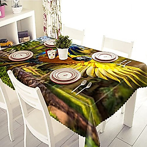 3D Merry Christmas Beach Pattern Waterproof Tablecloth, Oil-Proof Table Cover, Suitable for Kitchen, Dining Room M-1 140x160cm