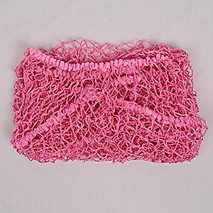 Huijukon Corner Toy Storage Net Hammock Organizersr Collection for Stuffed Animals Squishmallows Teddy Cuddly Plush Soft Toys | Size: 72" x 48" x 48" (Pink)