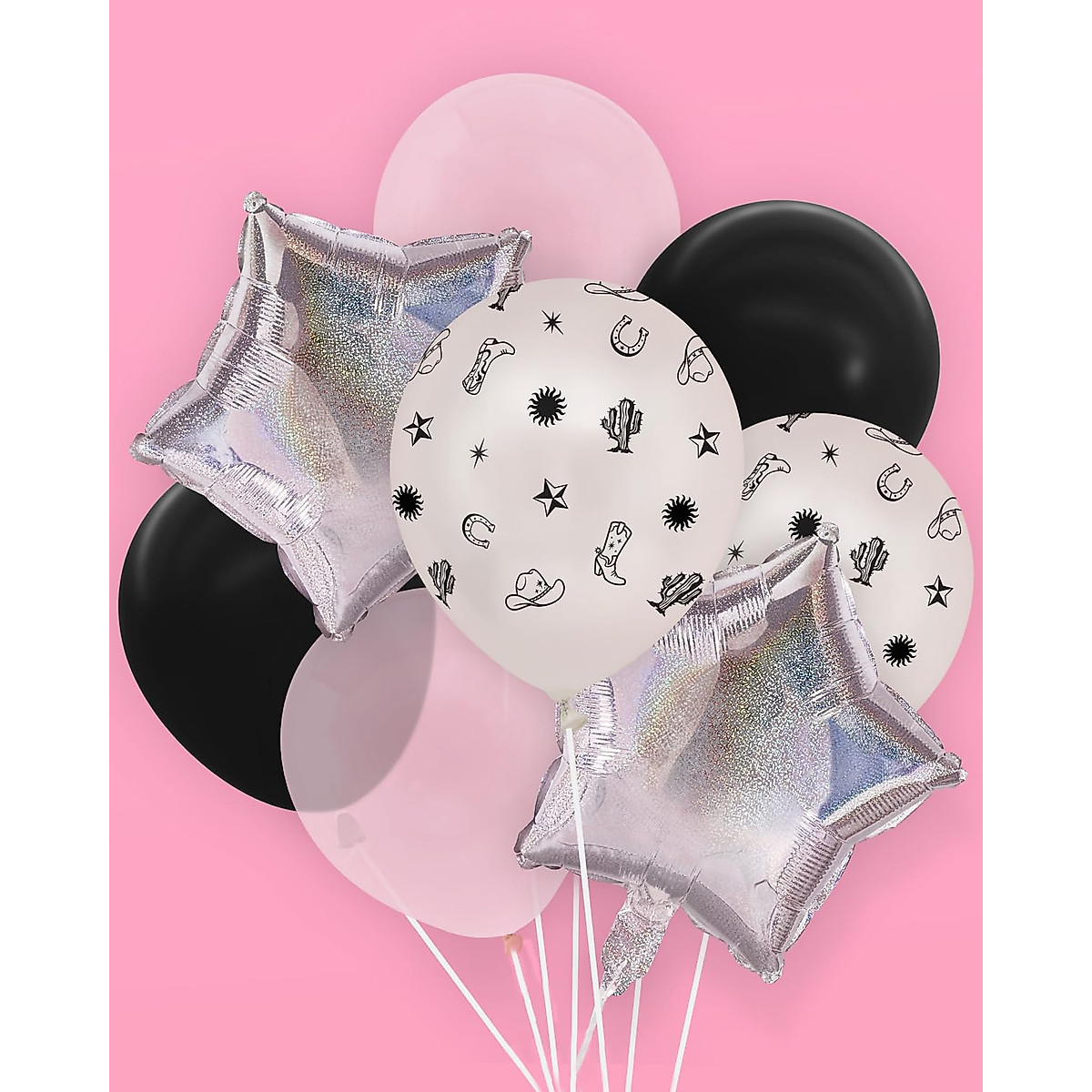 xo, Fetti Party Western Balloon Set | 20 pcs | Printed Rodeo Bachelorette Decorations, Ranch Birthday Party Decor, Cowgirl Photo Backdrop, Cowboy Kids Bday Supplies