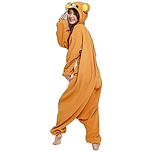 SAZAC San-X Licensed Rilakkuma Kigurumi - Onesie Jumpsuit Halloween Costume (Adults)