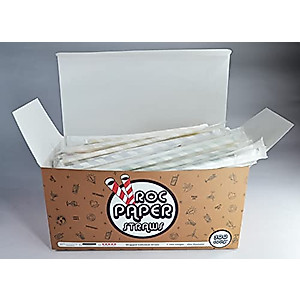 Roc Paper Straws Solid White Paper Straws, Wrapped (300)