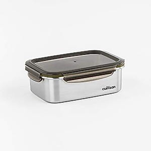CUITISAN SIGNATURE RECTANGLE AIRTIGHT CONTAINER NO. 5 23.0oz, STAINLESS STEEL FOOD CONTAINER, WATERPROOF, MICROWAVE and DISHWASHER AVAILABLE