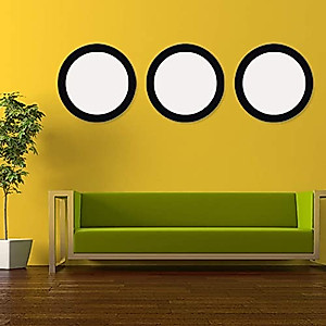 JUSTDOLIFE Picture Frame Round Wooden Photo Frame Wall Hanging Photo Display Wall Decor