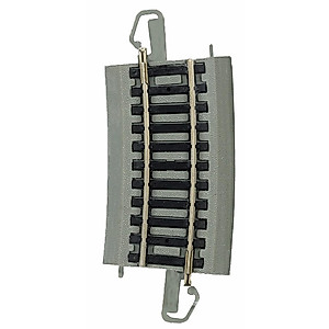 Bachmann Trains - Snap-Fit E-Z TRACK ONE-THIRD SECTION 18” RADIUS CURVED (4/card) - NICKEL SILVER Rail With Gray Roadbed - HO Scale