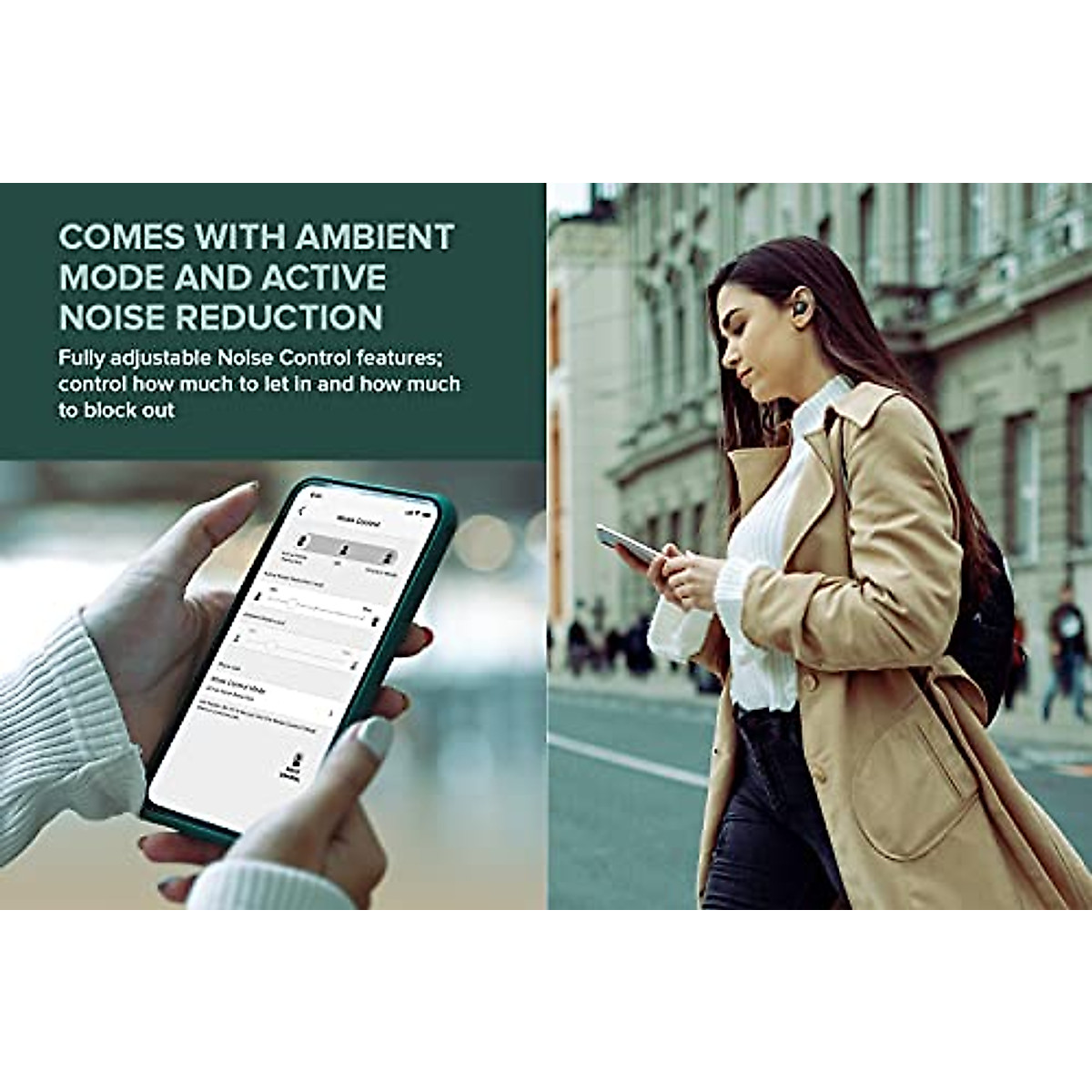 Creative Outlier Air V3 True Wireless Sweatproof in-Ear Headphones with Ambient Mode, Active Noise Reduction, Wireless Charging, Bluetooth 5.2, AAC, Quad Mics, 40hrs Battery / 10hrs per Charge