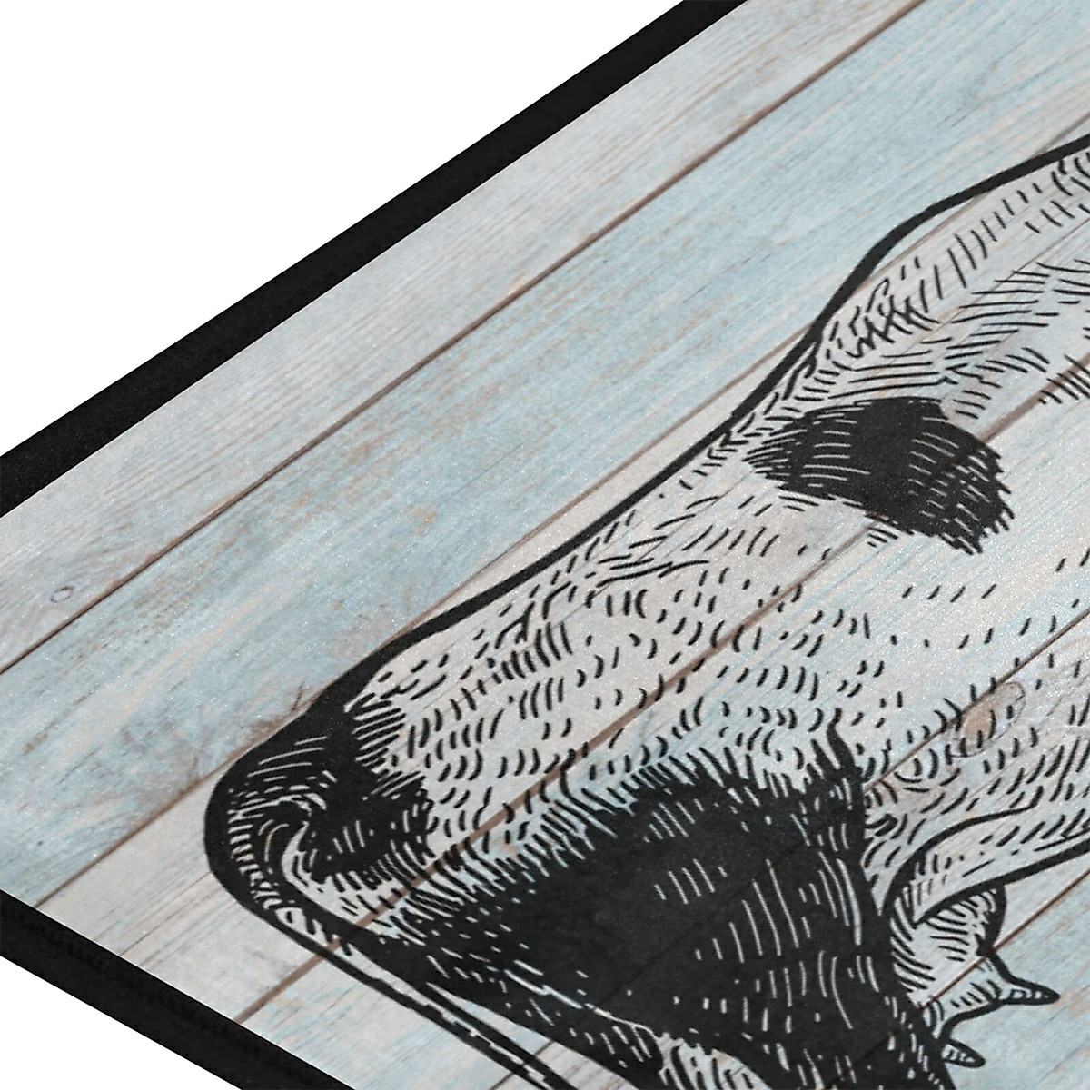 Farmhouse Cow Kitchen Rugs Anti Fatigue Kitchen Mats Non Skid Washable Bath Rug Runner Carpet Floor Sink Mat for Home Decor 39 x 20 Inch Welcome to Our Farm