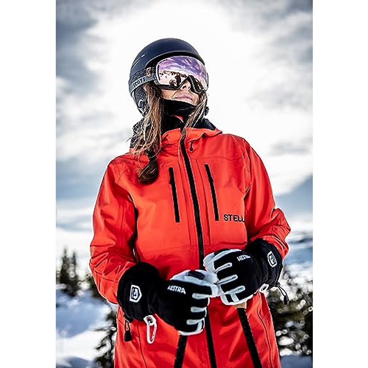 Hestra Army Leather Heli Ski Glove - Classic 5-Finger Snow Glove for Skiing, Snowboarding and Mountaineering, Navy, 7