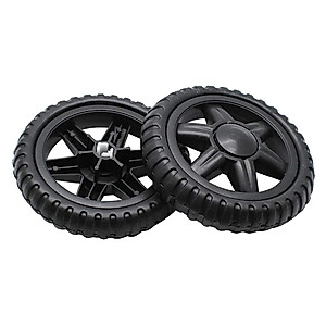 Suiwotin 2PCS Black Shopping Cart Wheels Replacement Rubber Foaming, 5.1'' Diameter