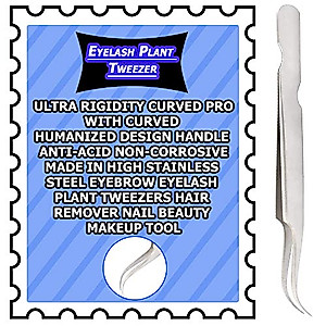 G.S Volume Tweezers Stainless Steel Ultra Rigidity Curved Curved Pro Beauty Eyelash Extension Tool Curved Humanized Design Handle ELT-036