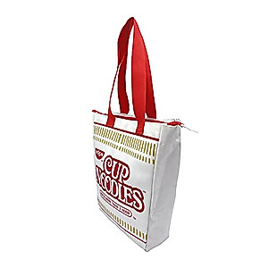 Nissin Cup Noodles Tote Bag Red/White, 4"D x 12"W x 14" H