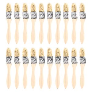 RvSky Garden Supplies 20PCS Practical Barbecue Pastry Brush Oil Brush with Wood Handle Kitchen Baking BBQ Accessories
