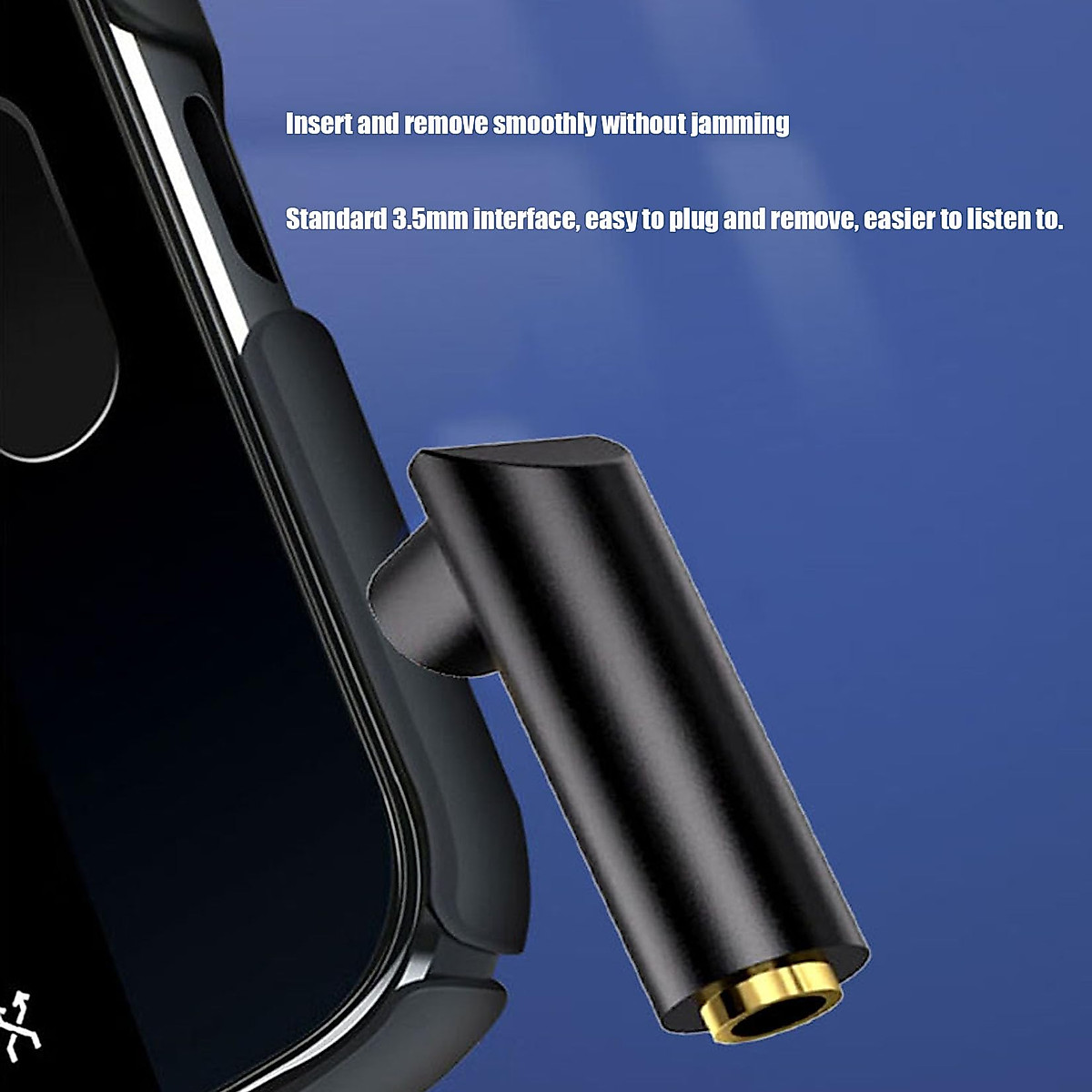 Sairps 3.5mm Right Angle adapterr, TRS Stereo Jack Plugs with a 90-Degree Right Angle Design, Compatible with Laptop Headphone Port, Tablets, MP3 Players, Speakers -2 Pack