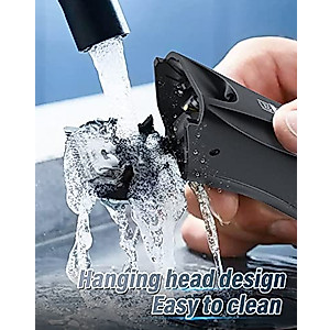 Body Hair Trimmer for Men, Pubic Hair Trimmer Electric with LED Light, Rechargeable Body Groomer Ball Trimmer for Men,Groin Hair Trimmer with 3 Replaceable Blade Heads, Waterproof Wet/Dry Body Shavers