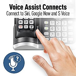 PANASONIC Link2Cell Bluetooth Cordless Phone System with Voice Assistant, Call Blocking and Answering Machine. DECT 6.0 Expandable Cordless System - 4 Handsets - KX-TGF574S (Silver)