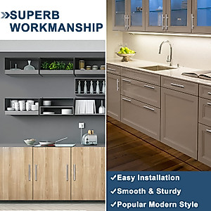 Koeka 30 pack 5 Inch Kitchen Cabinet Pulls Brushed Nickel Stainless Steel Kitchen Drawer Pulls Cabinet Handles Hardware Pulls for Dresser Drawers Ideal for Cabinetand Wardrobe 5" Length 3" Hole Center