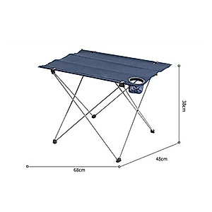 DOUBAO Folding Iron Rod Camping Picnic Table Portable Dining Tea Desk Outdoor Camping Barbecue Picnic Gear with Storage Bag