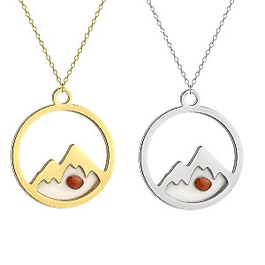 2pcs Mustard Seed Necklace For Women, Stainless Steel Christian Gifts Move Mountains Faith Jewelry Inspirational Gold Silver Dainty Necklaces For Women Trendy Simple, Stainless Steel, No Gemstone