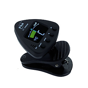 ENO MUSIC Solid Big Clip-on Professional Wind Instruments Alto Saxophone Tuner, Colorful LCD Display, Saxophone Accessories