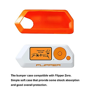 PIAOLGYI Case for Flipper Zero, Soft Protective Case Cover for Flipper Zero Bumper, Accessories for Flipper Zero Device, Orange(No Included The Flipper Zero)