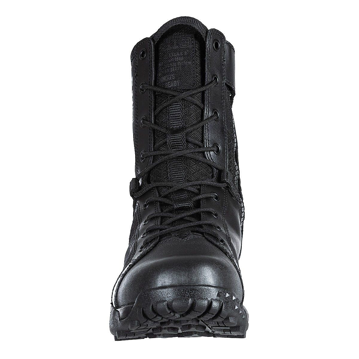 5.11 Tactical Men’s A/T All-Terrain 8-Inch Side Zip Boots, Full-Length Side Zipper, Slip Resistant, Black, 11.5 Regular, Style 12431