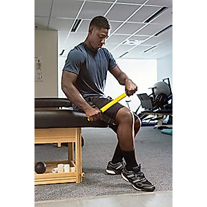 SKLZ Massage Bar Handheld Muscle Roller Massage Stick for Physical Therapy, Original Size , Yellow/Black