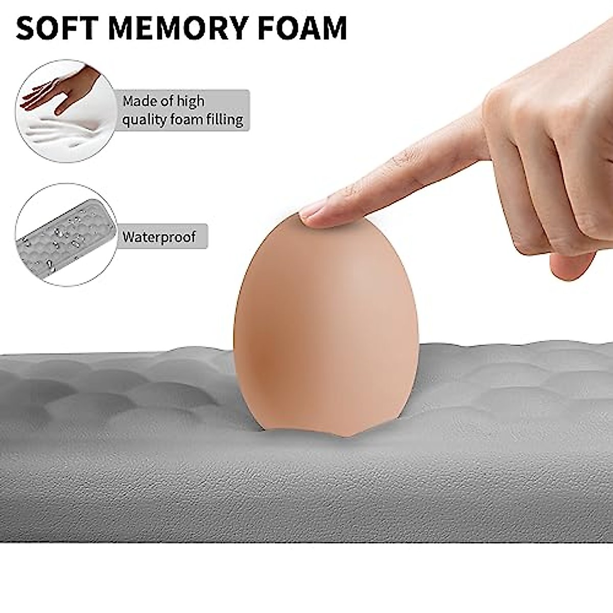 Giecy Keyboard Wrist Rest,Keyboard Pad Upgrade Enlarge Gel Memory Foam Set Keyboard Rest Cushion Support for Office, Computer Laptop Comfortable Lightweight for Easy Typing Pain Relief, Grey