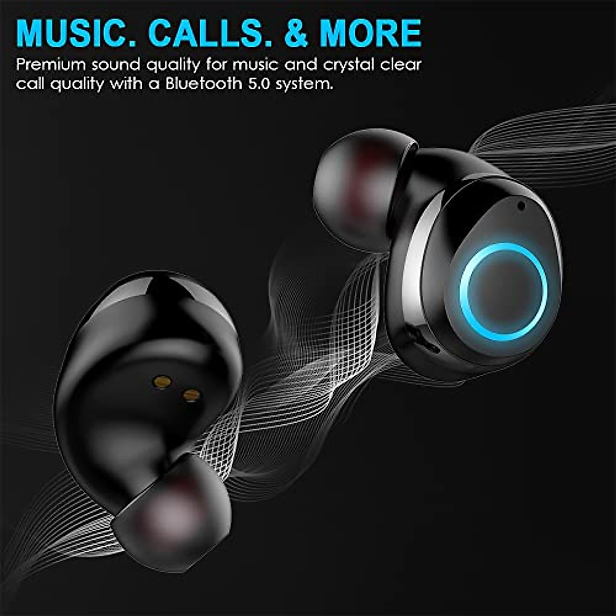 Wireless Earbud, Bluetooth 5.1 Headphones with HD Mic, 2023 Mini Bluetooth Earbud Deep Bass, 30H IP7 Waterproof Wireless Headphones, Wireless Earphones in Ear with Touch Control, USB-C Fast Charging