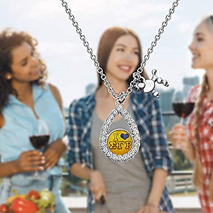 AKTAP SGRho Gift SGRho Sorority Paraphernalia Gift Greek Sorority Sister Jewelry For Women Girl (Yellow Sigma Gamma E)