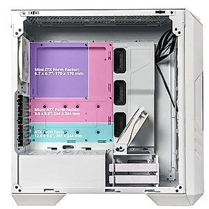 Cooler Master HAF 500 White High Airflow ATX Mid-Tower, Mesh Front Panel, Dual 200mm Customizable ARG Lighting Fans, Rotatable GPU Fan, USB 3.2 Gen 2 Type C and Tempered Glass (H500-WGNN-S00)