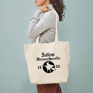 CafePress Salem Massachusetts Tote Bag Natural Canvas Tote Bag, Reusable Shopping Bag