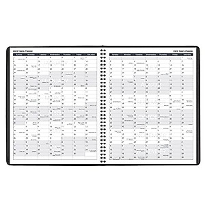 AT-A-GLANCE 2023 Daily Eight Person Appointment Book, Quarter-Hourly, 8-1/2" x 11", Large, Black, 2 Volume Set (7021271)