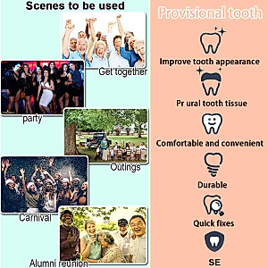 Fake Teeth Repair Kit, Provisional Fake Teeth Replacement Kit for Provisional Restoration 【100% New 30Ml -1 Bottle】