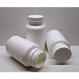 150cc White HDPE S-Packer Wide Mouth Round Plastic Bottle - 38-400 Neck 12 Pack Pharmaceutical Grade