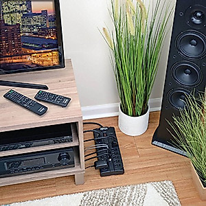 Tripp Lite TLP1208TELTV 12 Outlet Surge Protector Power Strip, 8ft Cord, Right-Angle Plug, Tel/Modem/Coax Protection, RJ11, & Dollar 150,000 Insurance Black