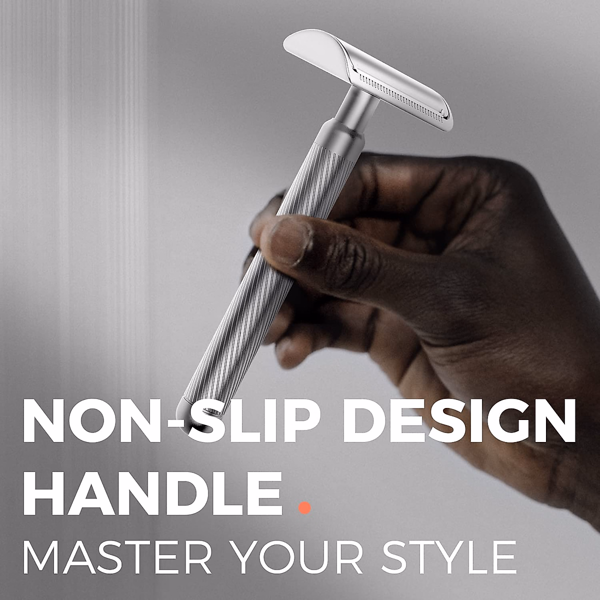 ZOMCHI Double Edge Safety Razor for Men & Women, Premium Metal Razor with 10 Double Edge Safety Razor Blades,Single Blade Razor – Noble Silver